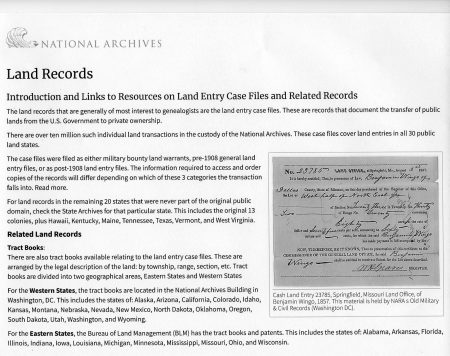 How to Order a Federal Land Entry File